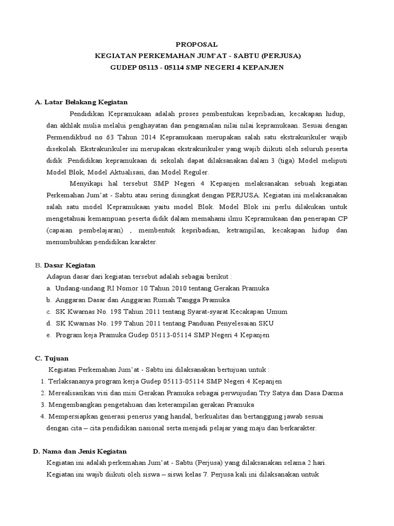 Proposal Perjusa | PDF