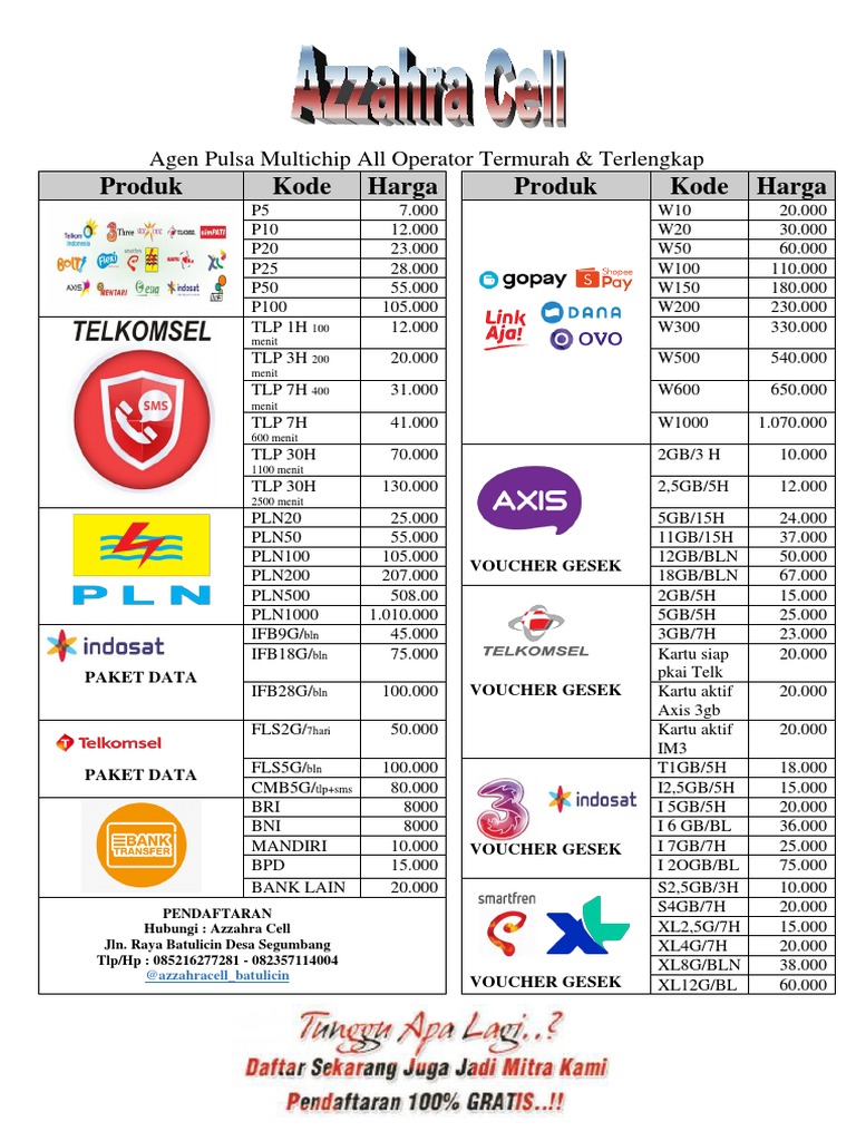 Daftar Harga PULSA | PDF