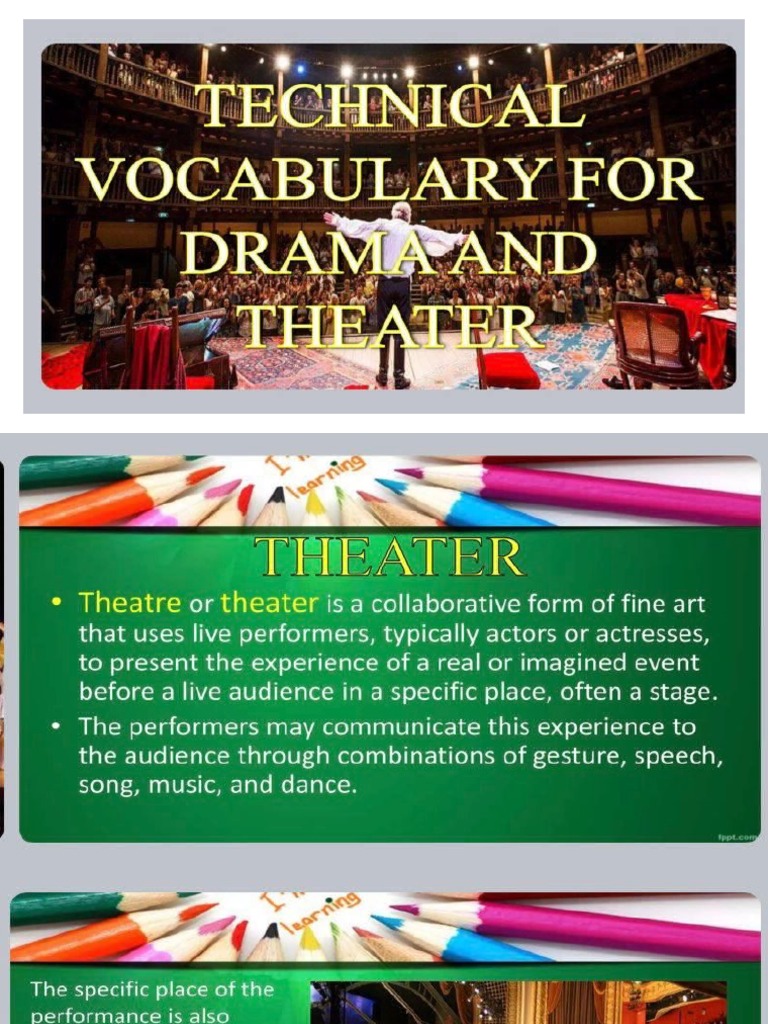 Technical Vocabulary For Drama and Theater | PDF