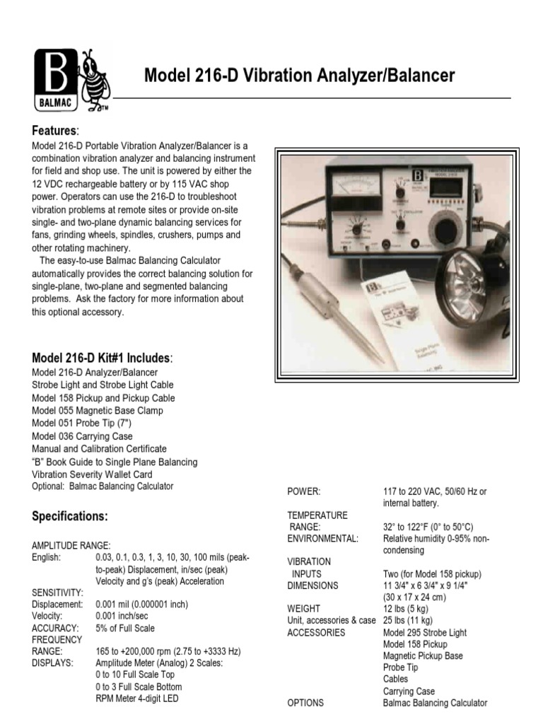 Model 216-d | PDF | Metrology | Physical Quantities