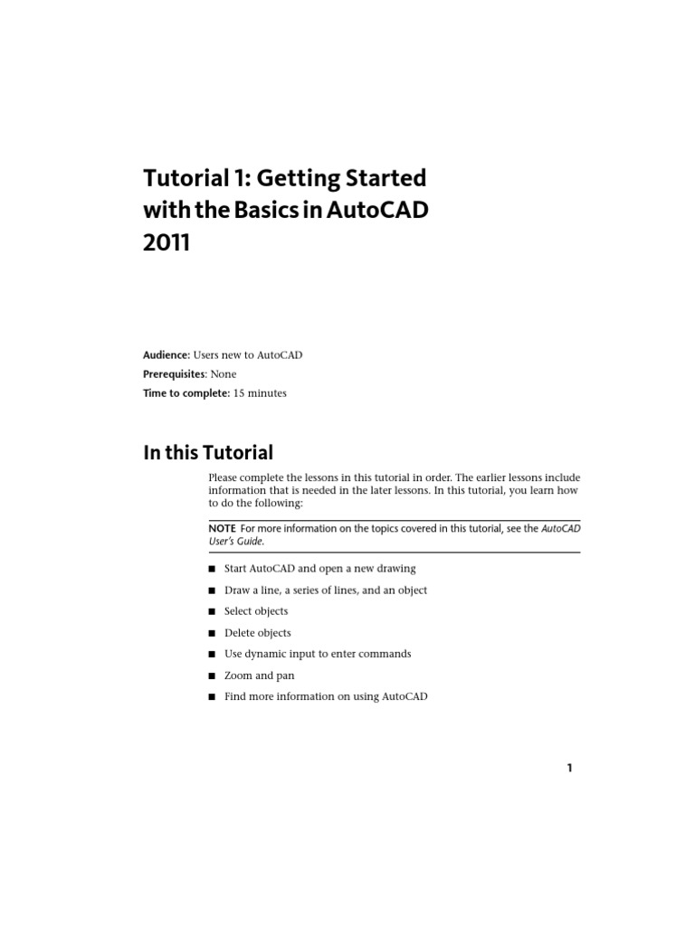 Getting - Started - Basics Autocad | PDF