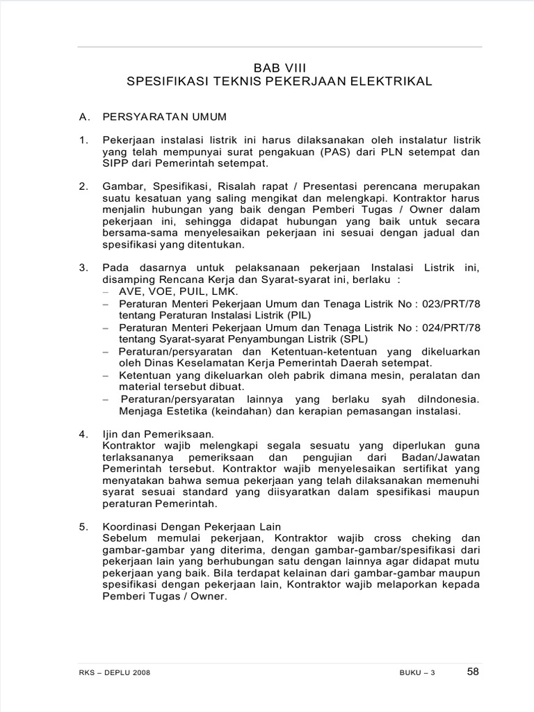 Spesifikasi Teknis Pekerjaan Instalasi Elektrikal Lan Telepon CCTV 2 | PDF Spesifikasi Teknis Pekerjaan Instalasi Elektrikal Lan Telepon CCTV 2 | PDF