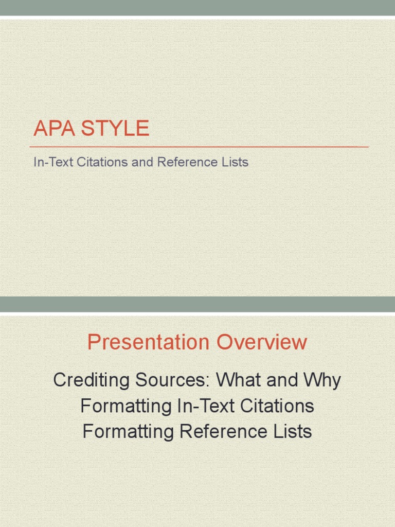 En Classes In-Text Citations APA Format | PDF | Citation | Information