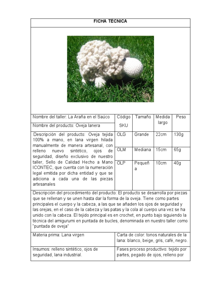 Ficha Técnica Ovejas | PDF