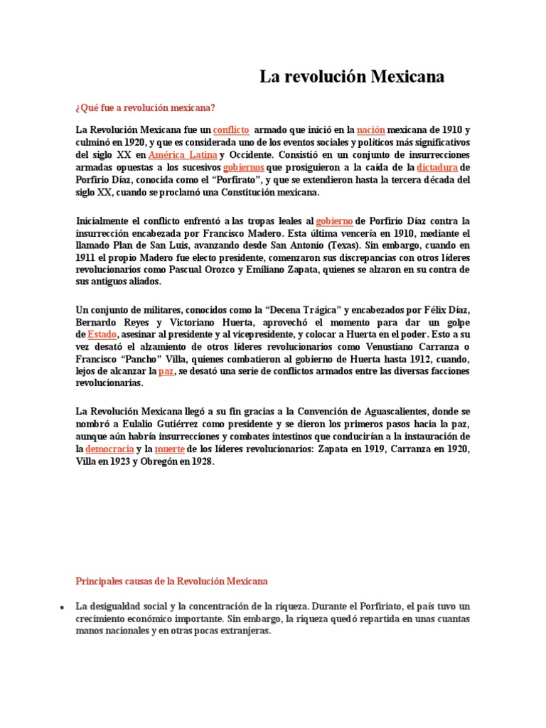 Revolucion Mexicana | PDF | revolución mejicana | México