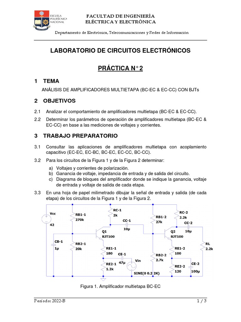 Práctica 2 CE-2022B | PDF | Electrónica | Amplificador