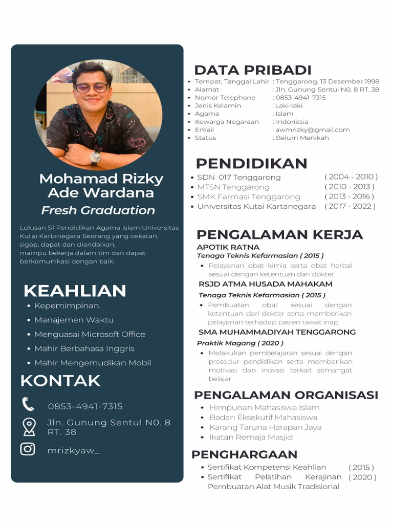 CV Mohammad Rizky Ade Wardana - 2 | PDF CV Mohammad Rizky Ade Wardana - 2 | PDF