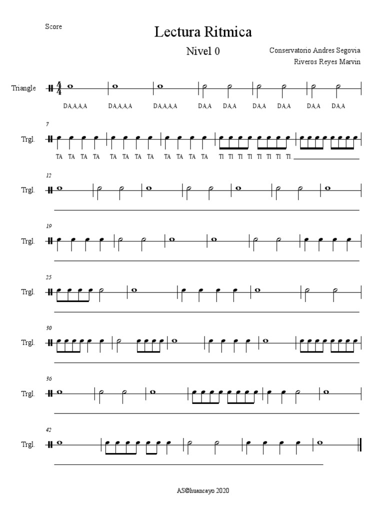 Sesion 1 Lectura Ritmica | PDF