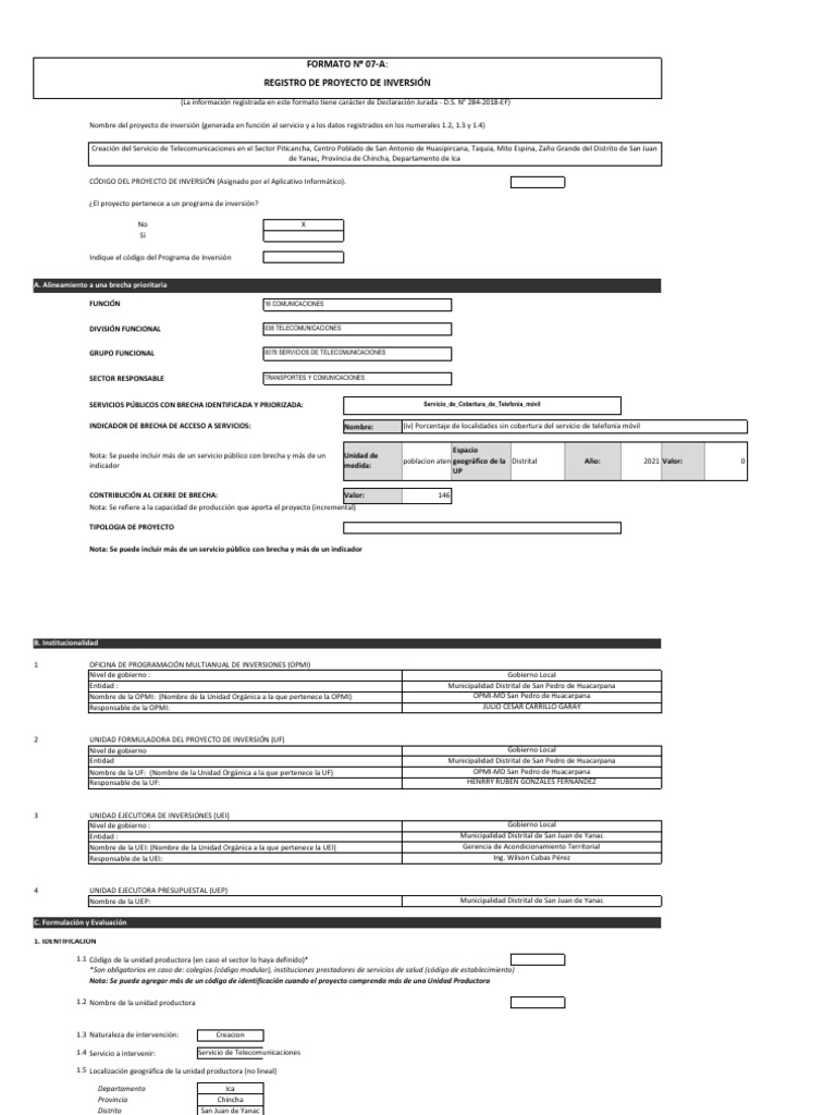 Formato 7a | PDF | Asociación público-privada | Infraestructura