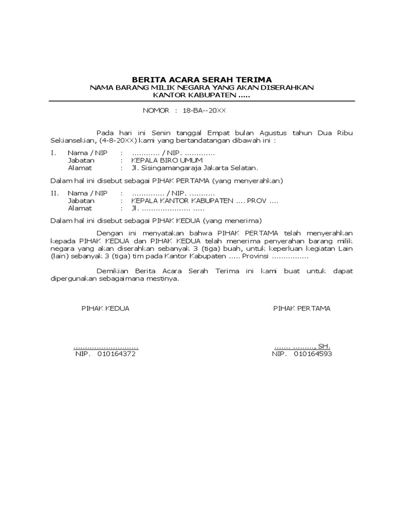 Bast Barang Milik Negara | PDF