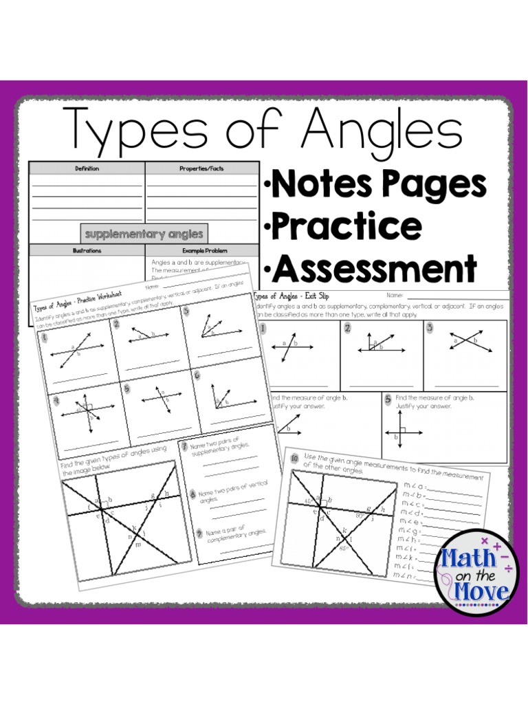 Typesof Angles Notesand Practice | PDF | Angle