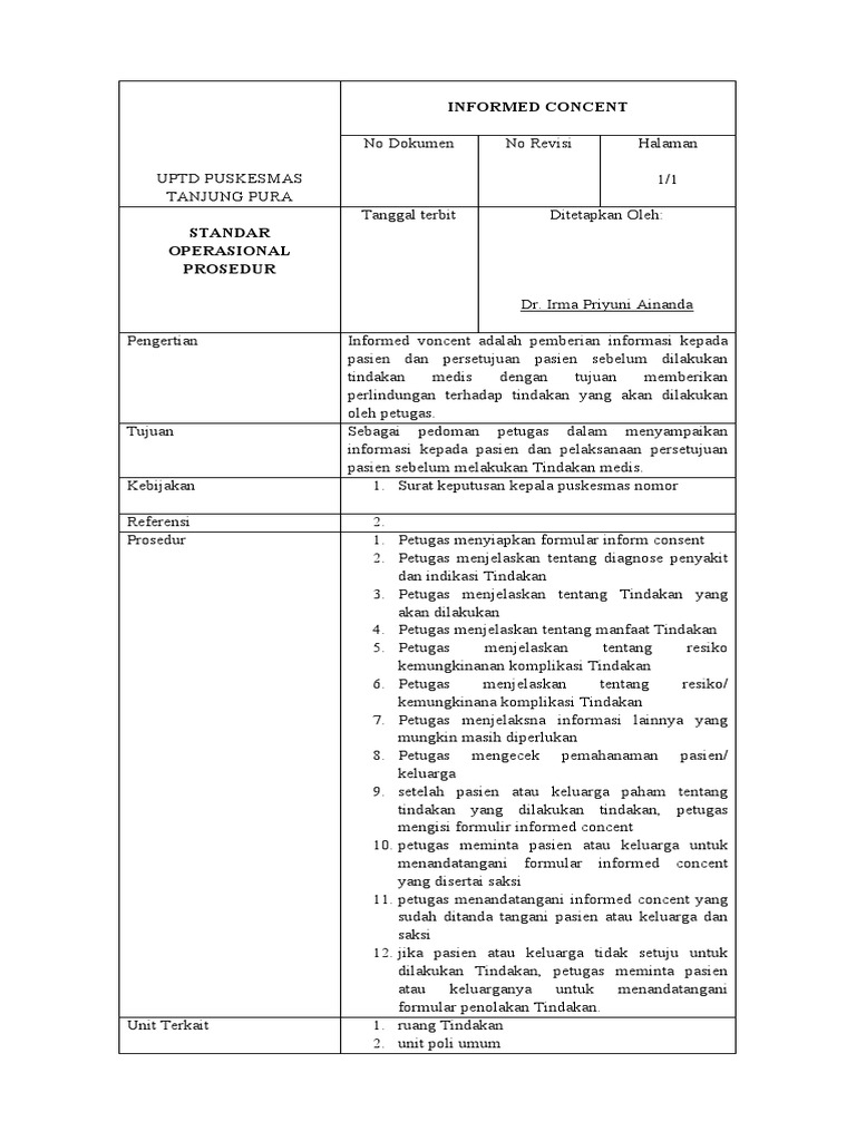 Informed Concent | PDF | Pengembangan Diri | Kesehatan Holistik