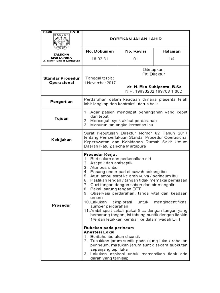 31 Spo Robekan Jalan Lahir | PDF