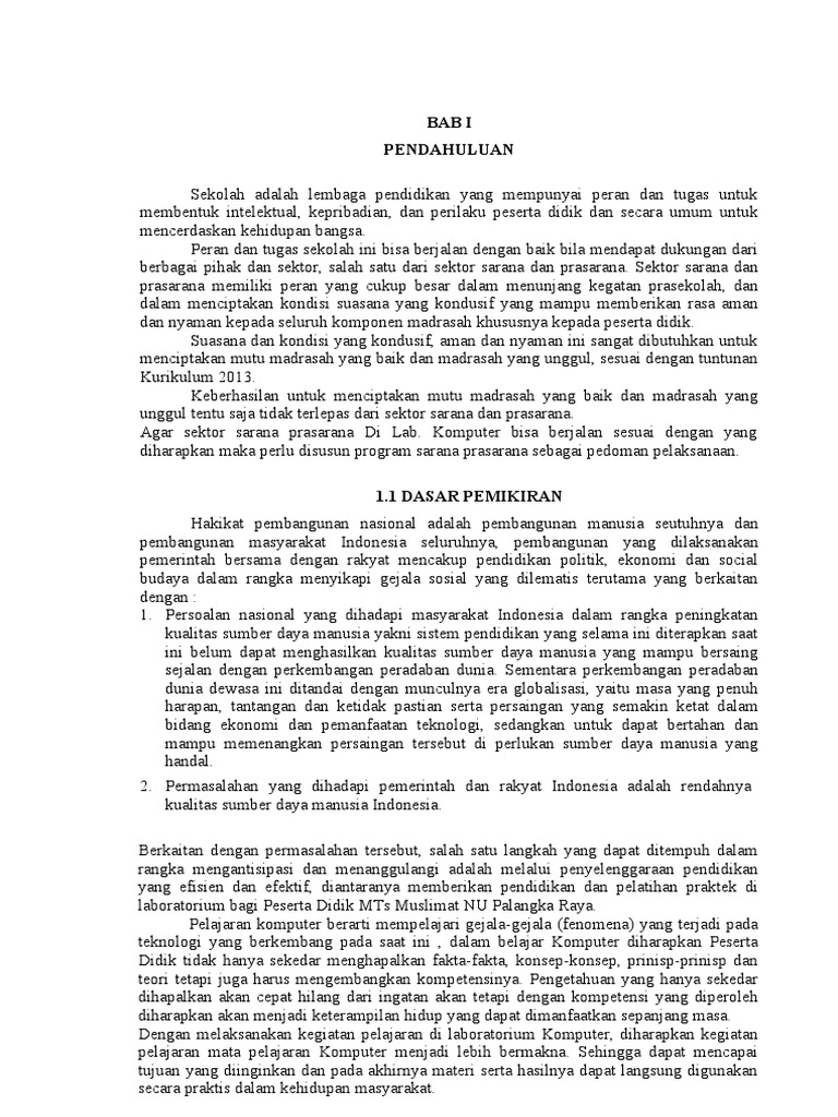 Program Kerja Lab Komputer 2021 | PDF