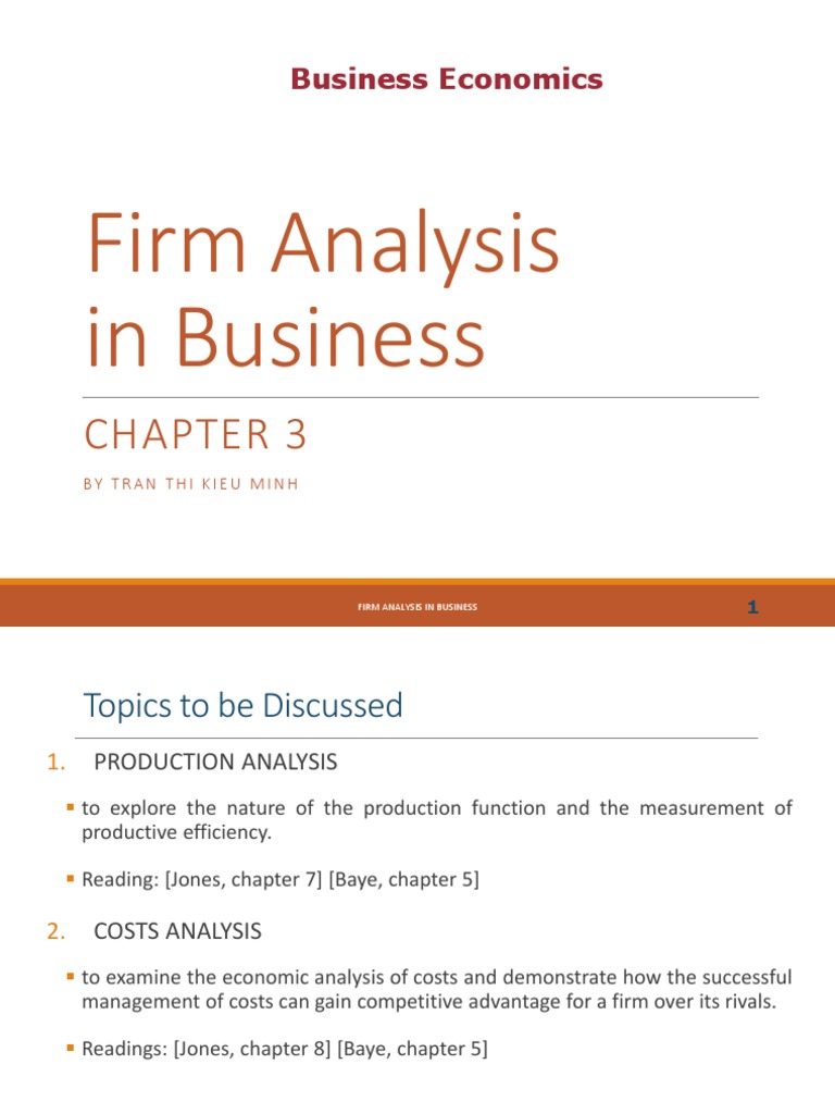 BE-Chap3-Firm Analysis in Business | PDF | Long Run And Short Run ...