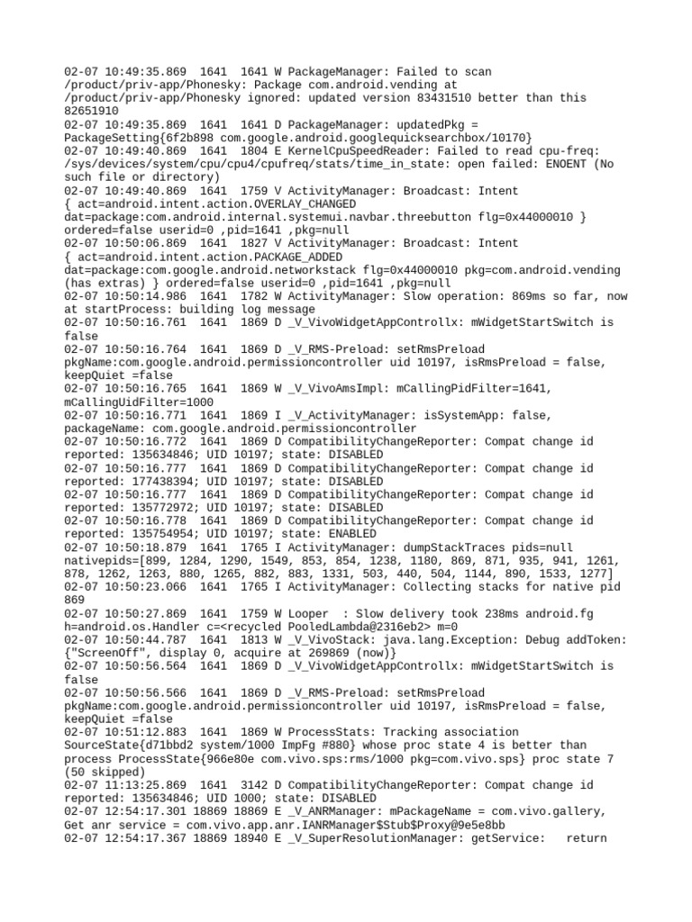 Android System Log Analysis | PDF | Information Technology Management | Computer Science