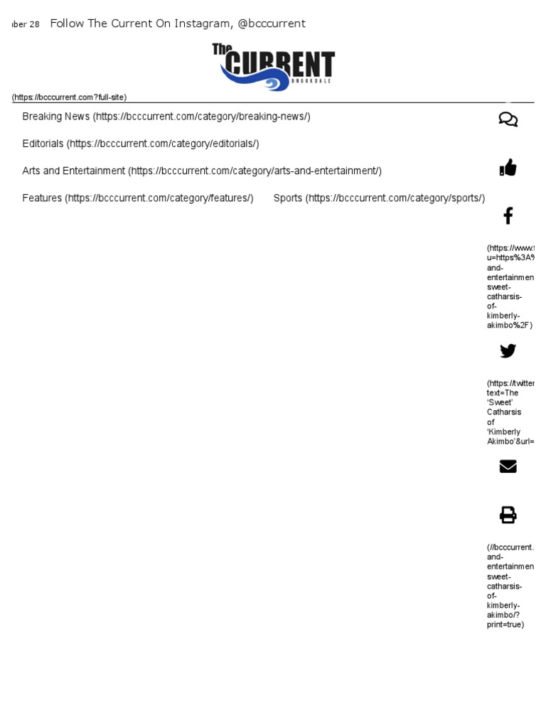 The Sweet' Catharsis of Kimberly Akimbo' - The Current | PDF