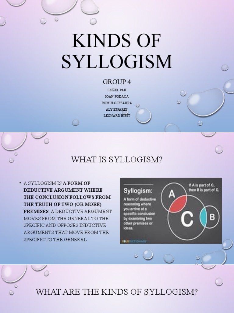 Kinds of Syllogism | PDF