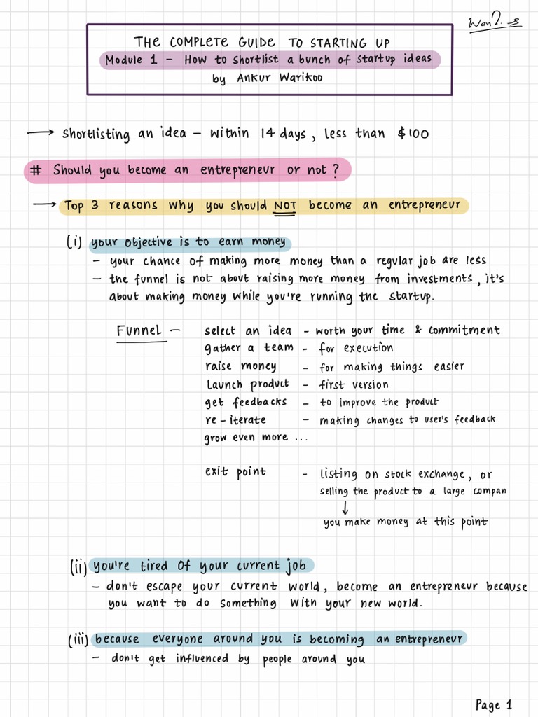 Shortlisting Ideas | PDF