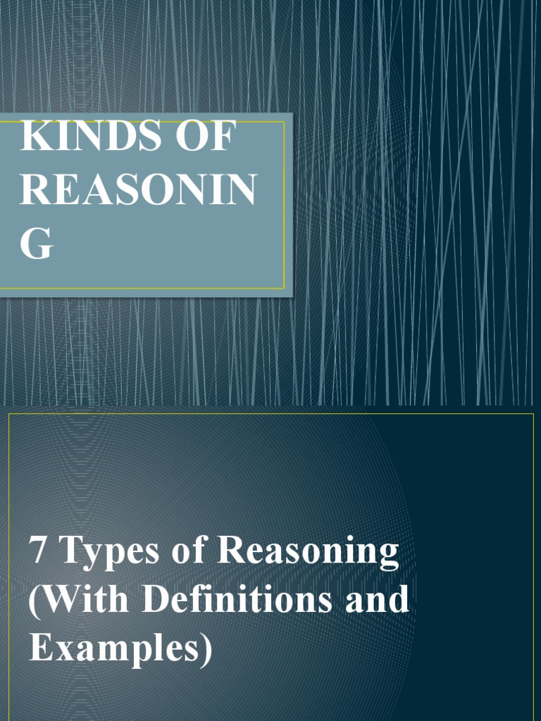 Kinds of Reasoning | PDF | Reason | Inductive Reasoning