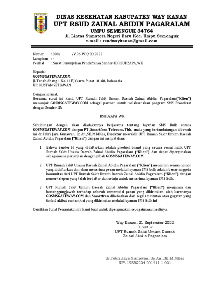 Surat Penunjukan Smartfren | PDF
