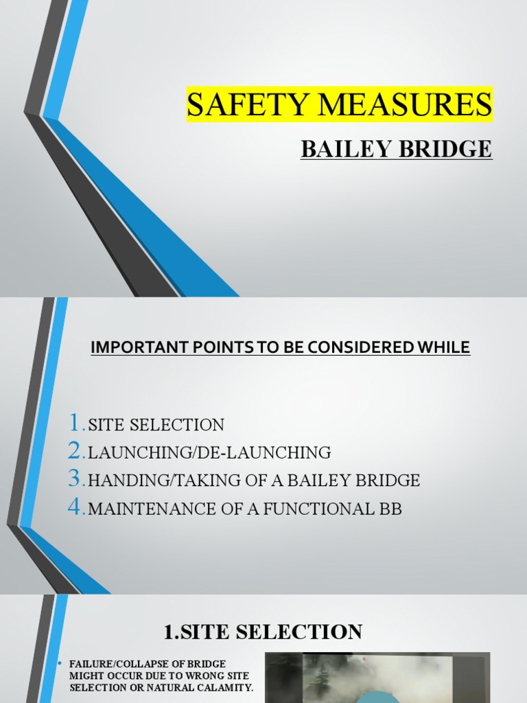 Safety Measures for Bailey Bridges | PDF | Mechanical Engineering