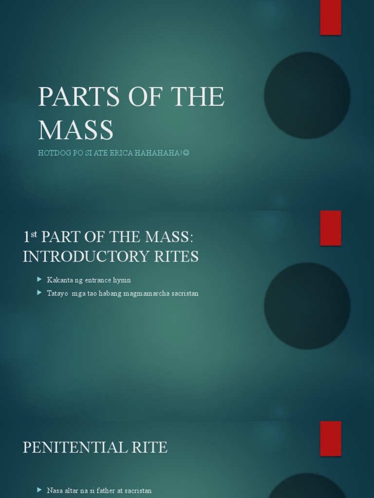 Parts of The Mass | PDF