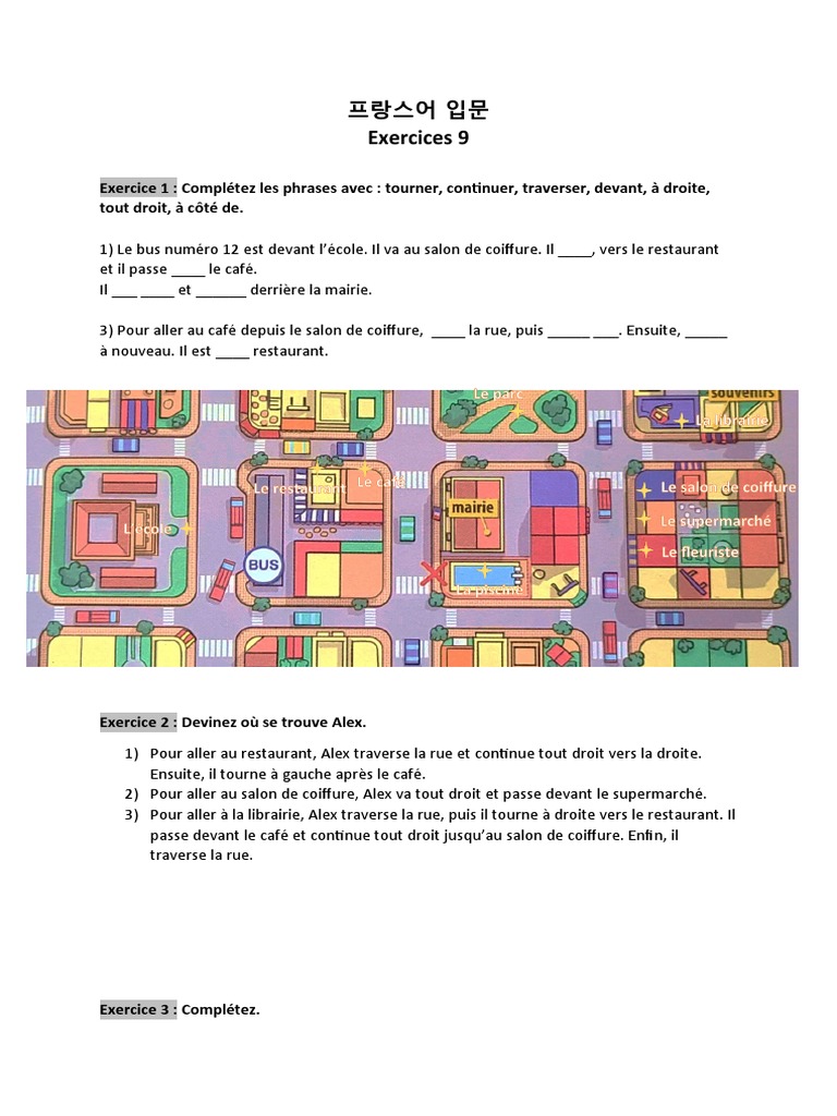 Exercices de directions en français | PDF | Bien-être | Mode de vie