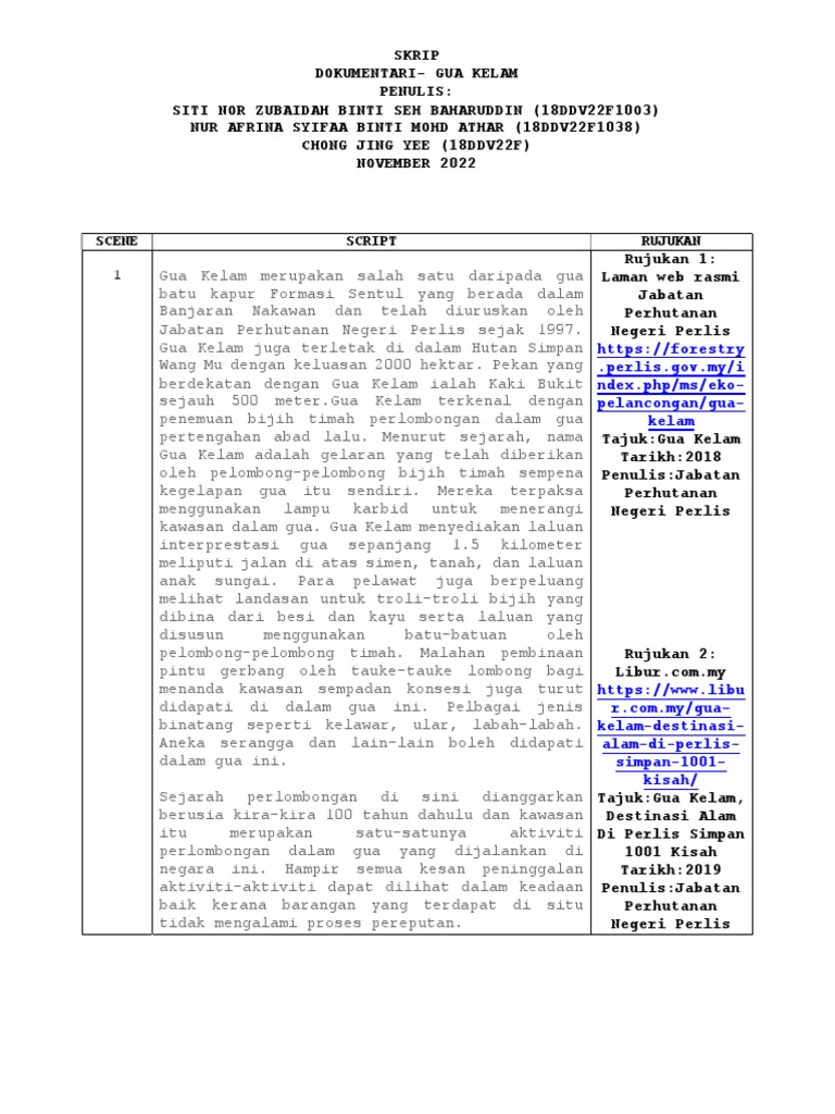 Treatment Script Gua Kelam Official | PDF