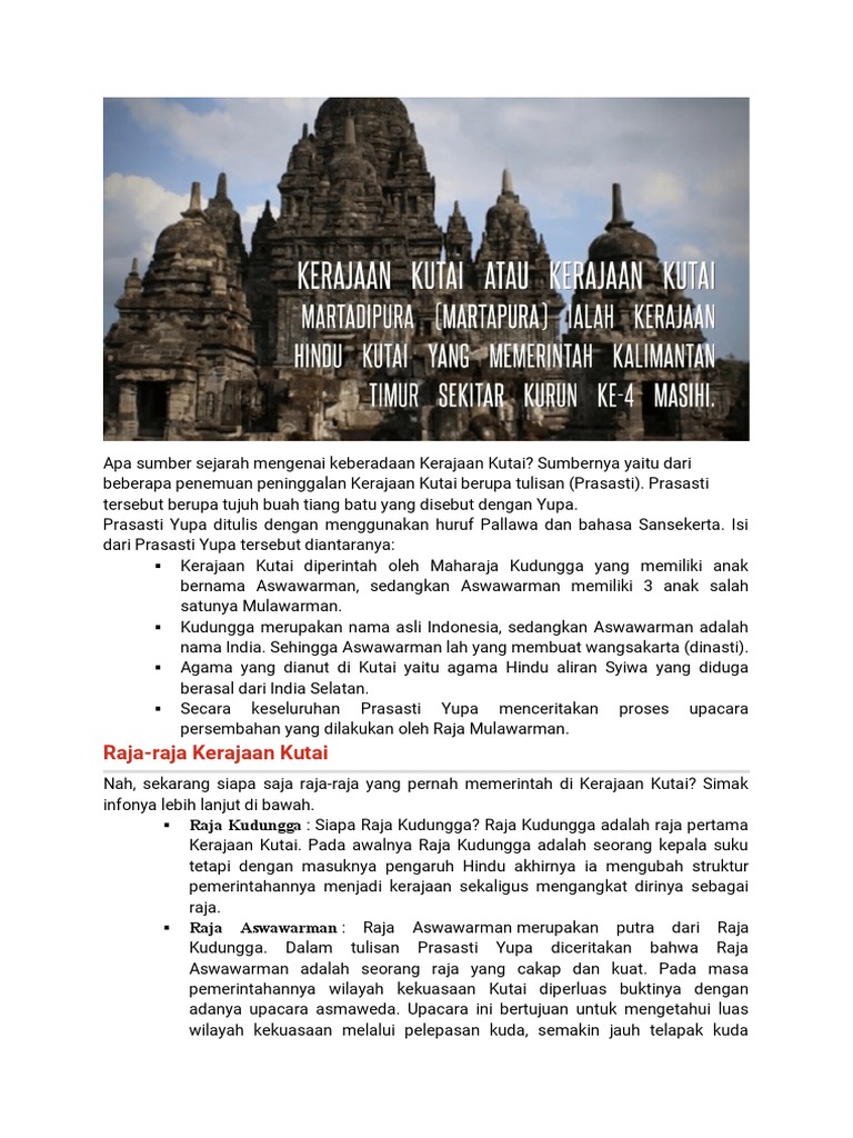 Kerajaan Kutai | PDF | Sejarah