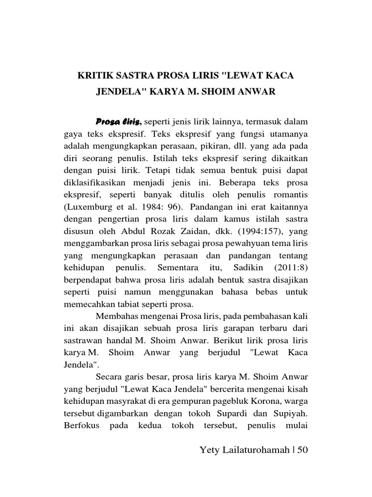 Dari Jendela | PDF | Puisi