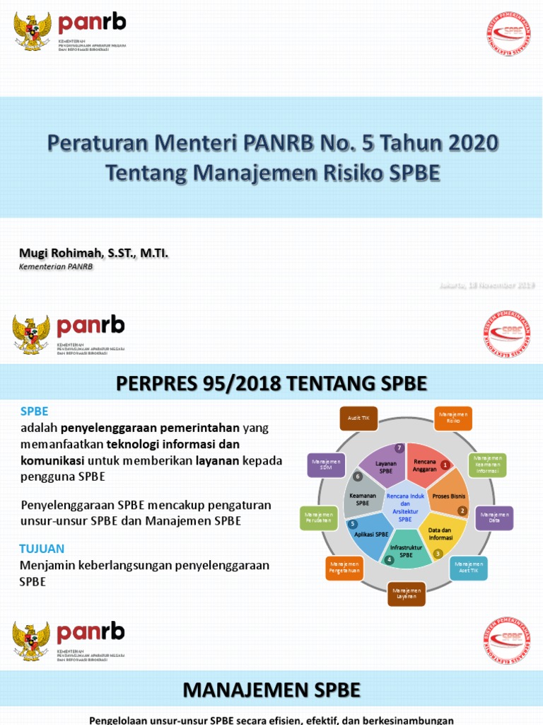 7-Paparan Manajemen Risiko Spbe Lampung | PDF