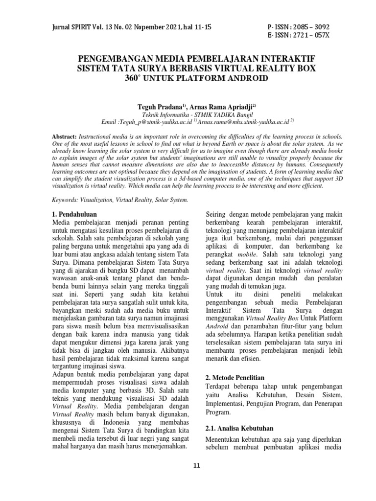 Tata Surya Virtual Reality | PDF | Seni | Komputer