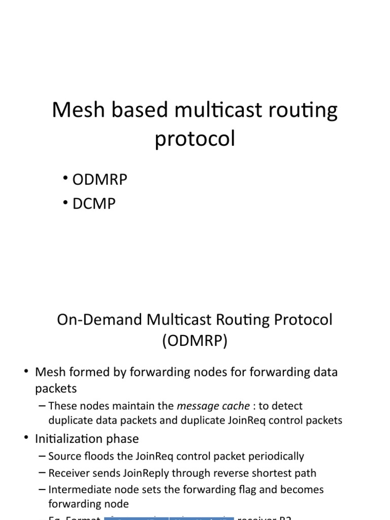 Mesh Based Multicast Routing Protocol | PDF | Routing | Multicast