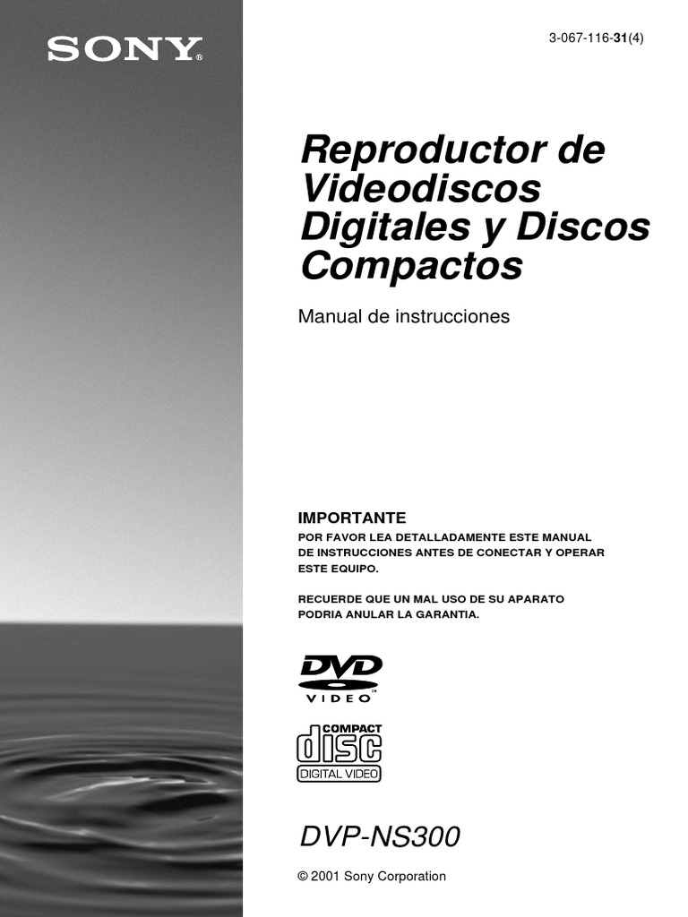 Sony DVP Ns300 | PDF | Disco compacto | Altoparlante