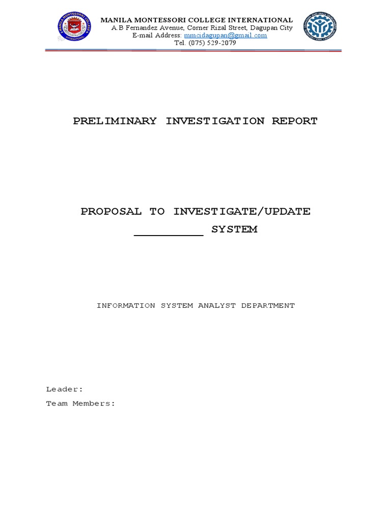 Preliminary Investigation Interview | Download Free PDF | Information Technology | Computing