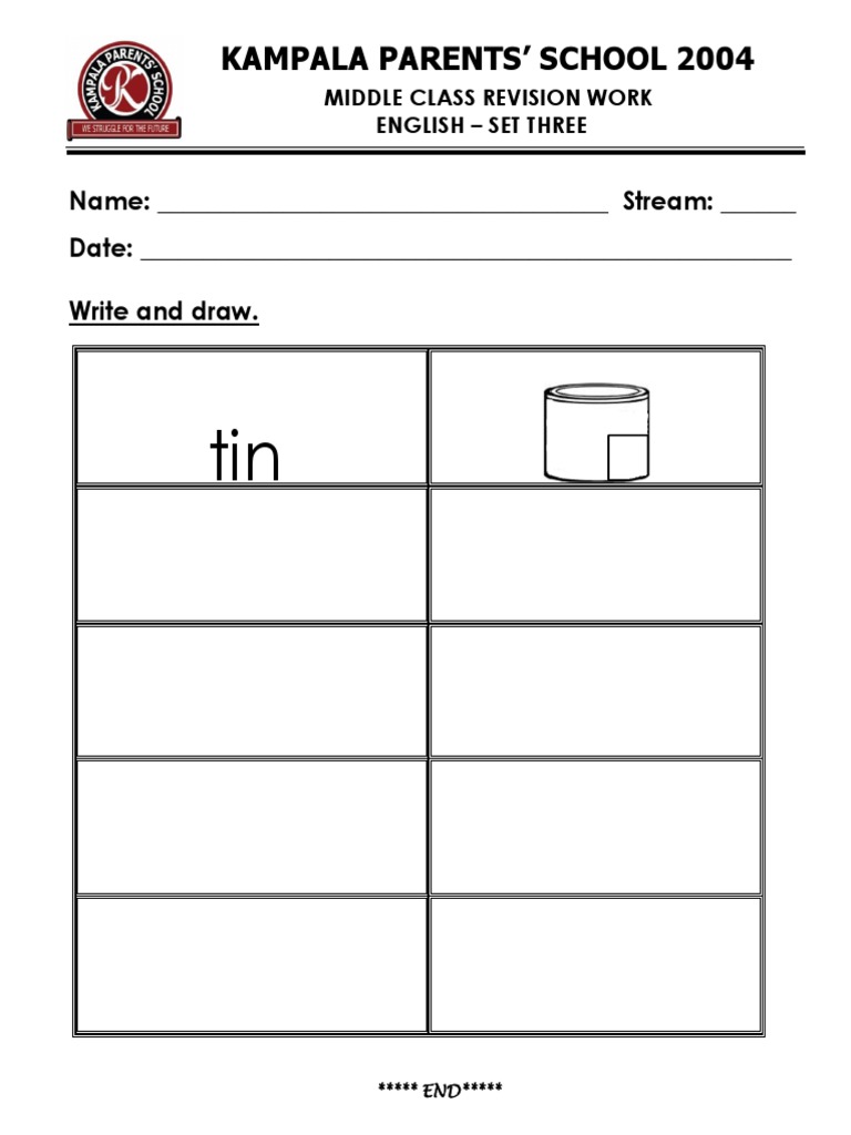 Middle Class Revision Work - Set 3 | PDF