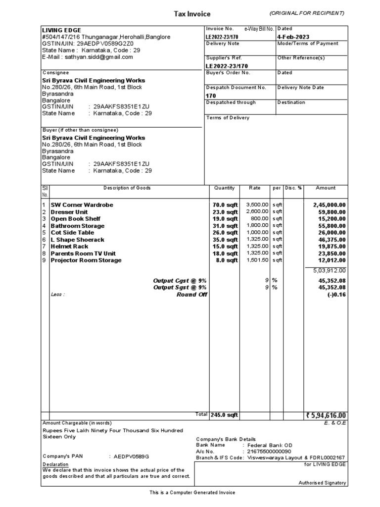 Invoice 170 | Download Free PDF | Invoice | Government Finances