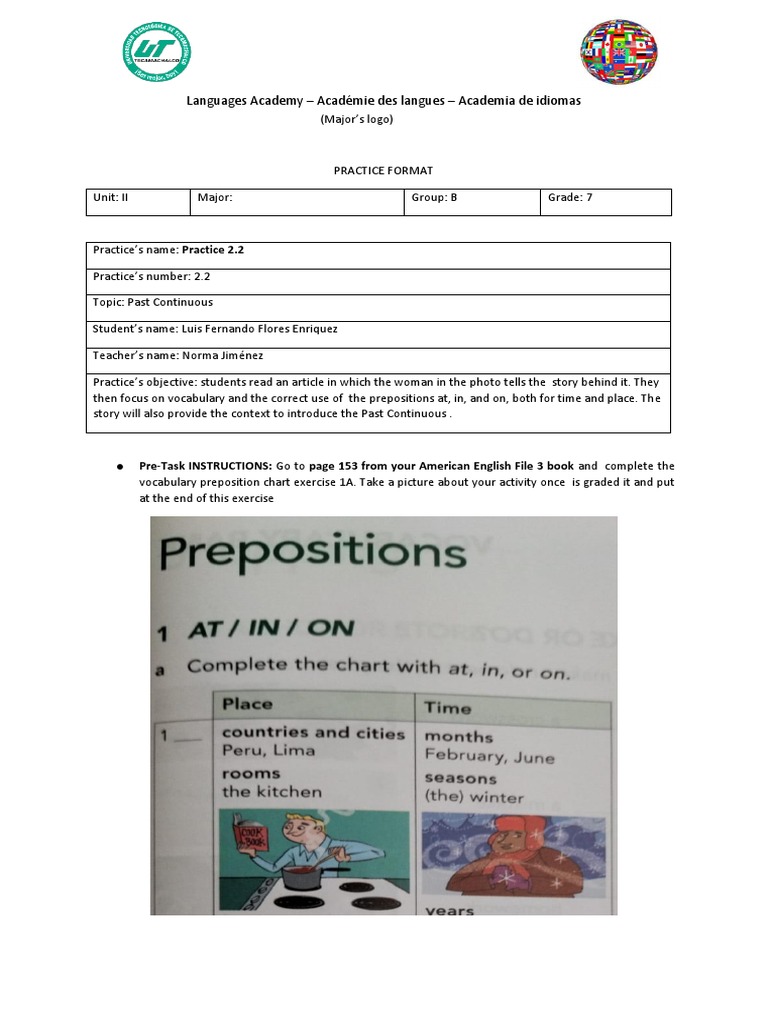 Practice 2.2 .Past Continuous. | PDF | English Language | Languages