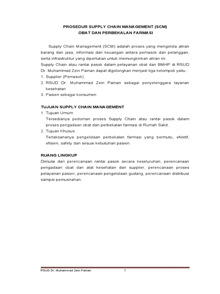 Pedoman Supply Chain Management | PDF