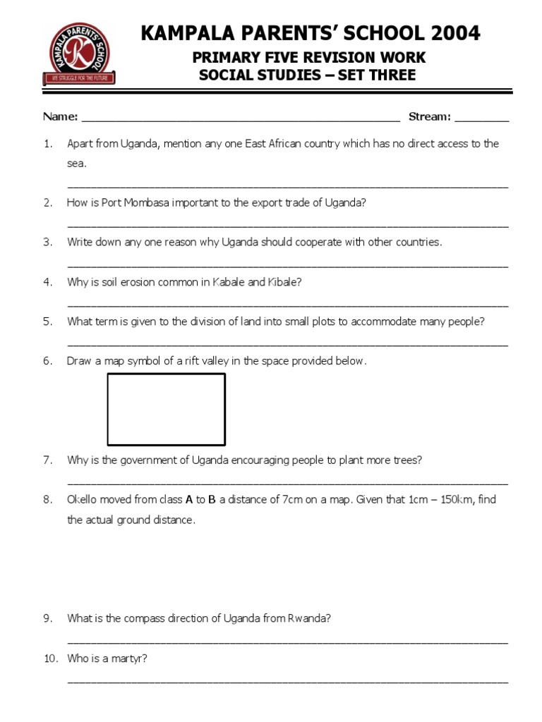 Primary Five - Set Three | PDF | Ellipsis | Uganda