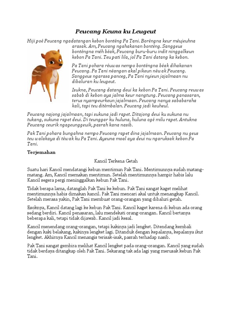 Peucang Keuna Ku Leugeut Literasi | PDF | Fiksi Misteri, Thriller, & Kejahatan | Dewasa Muda