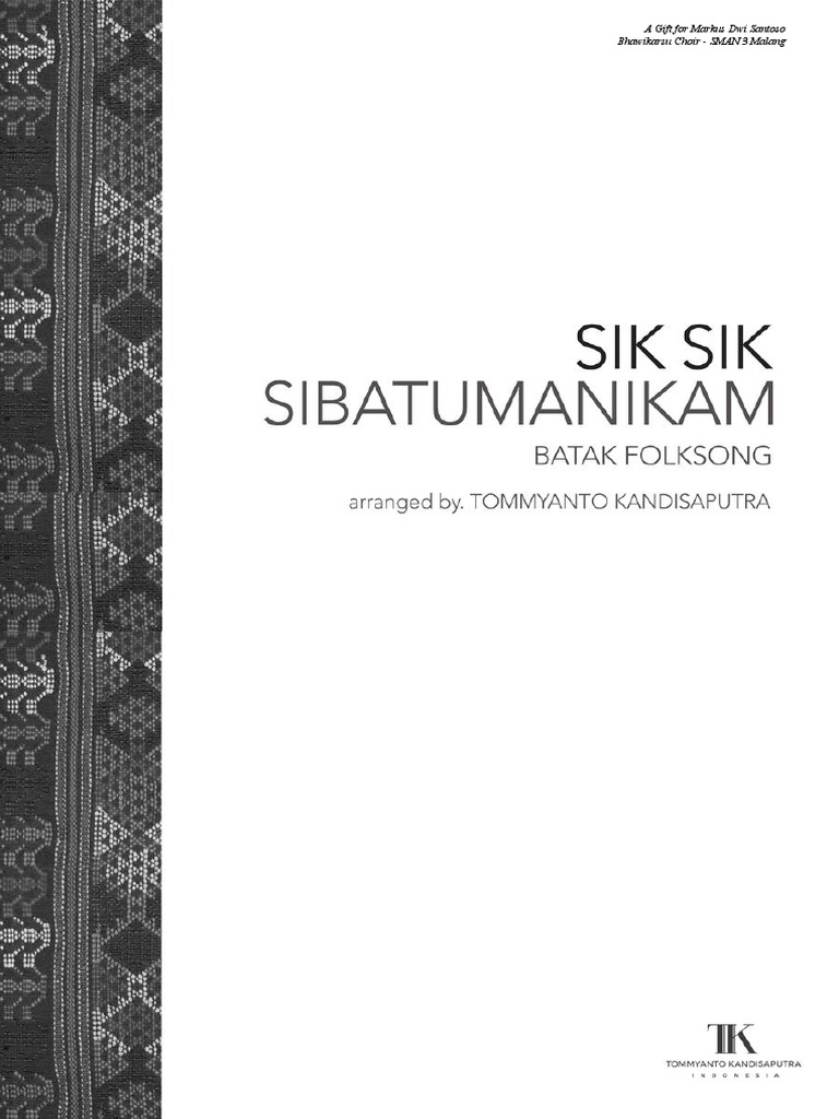 Sik Sik Sibatumanikam Tommyanto Kandisaputra Not Angka1 PDF Free | PDF