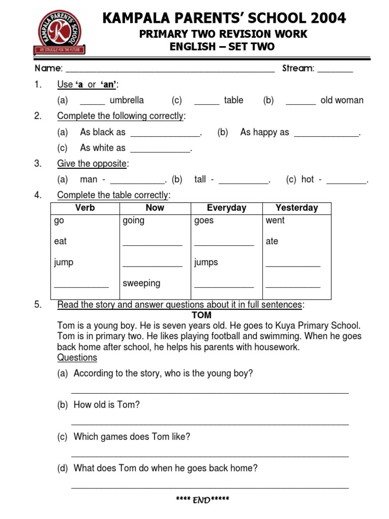 Primary Two - Set Two | PDF | Teaching Methods & Materials