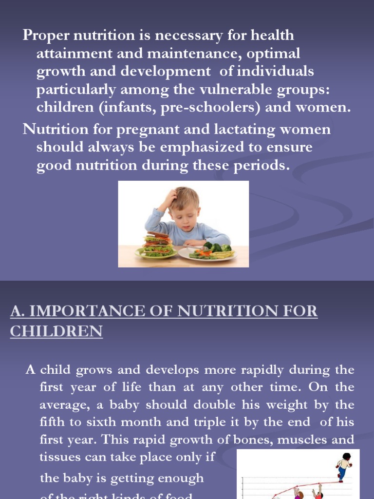 The Importance of Proper Nutrition for Growth and Development: An ...