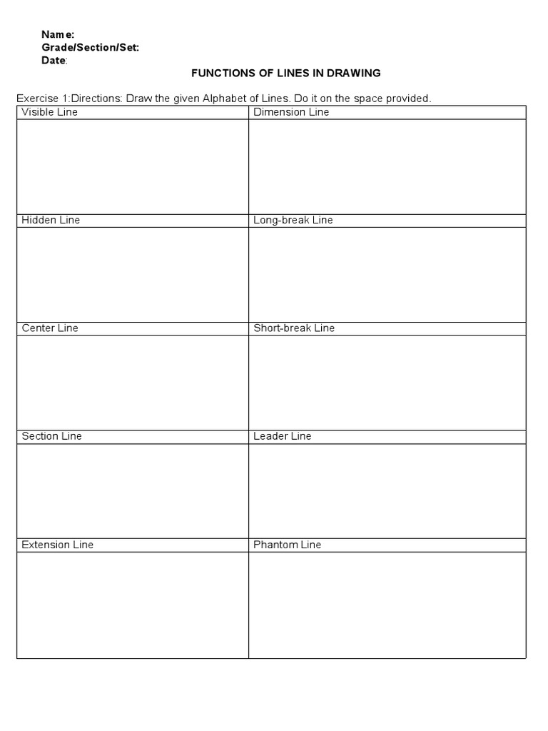 The Many Uses of Lines in Technical Drawing: A Guide to Common Line ...