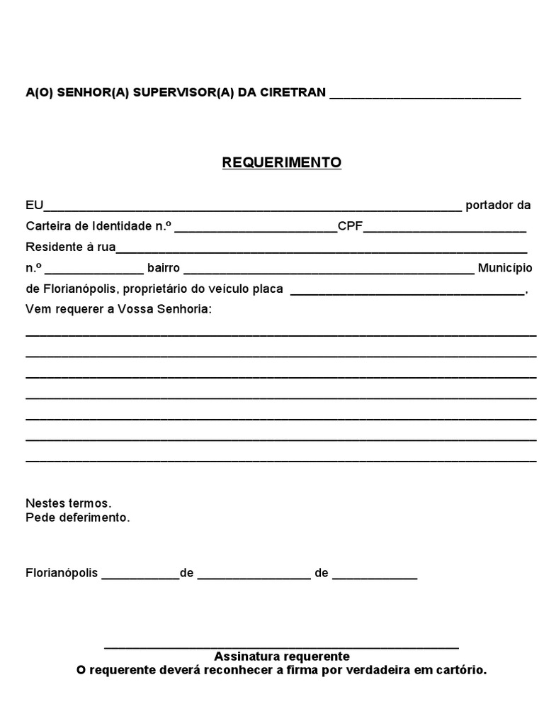 Modelo Requerimento Simple | PDF