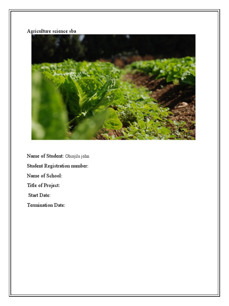 Agriculture Science Sba | PDF | Fertilizer | Tillage