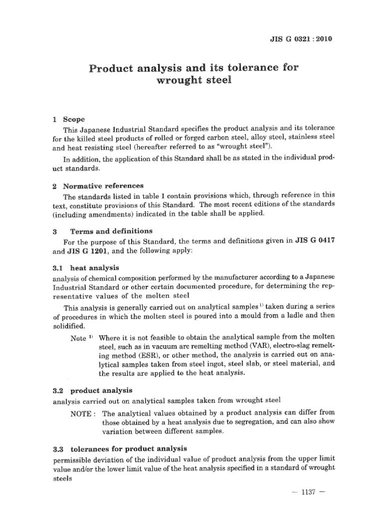 Jis G 0321 | PDF