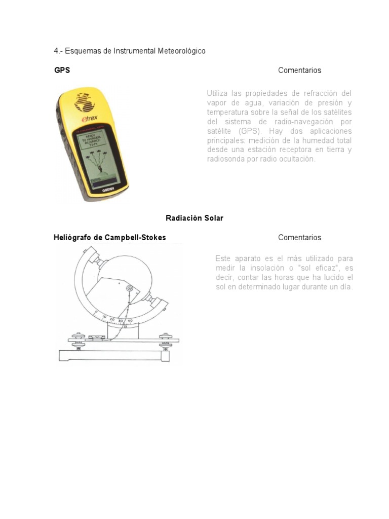 Instrumentos Meteorologia | PDF | Precipitación | Meteorología